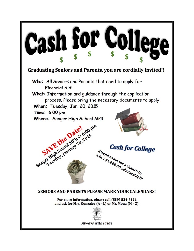 Cash For College - Financial Aid Presentation For Graduating Seniors ...