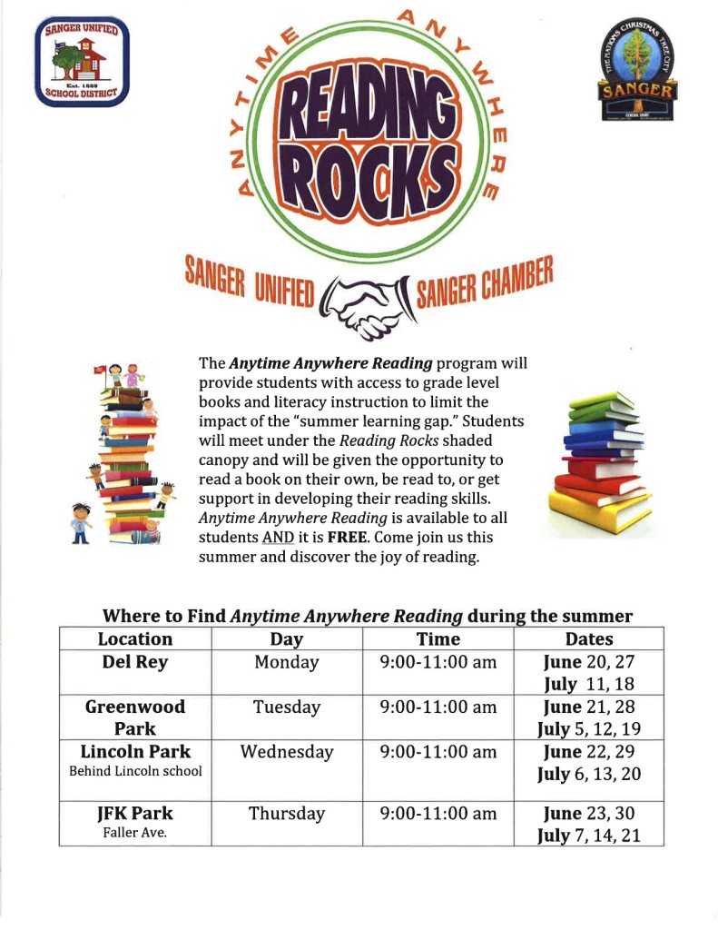 Anytime Anywhere Reading - Lincoln Park - The Sanger Scene