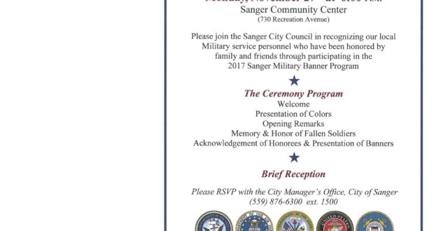 City of Sanger Military Banner Presentation Ceremony - The Sanger Scene