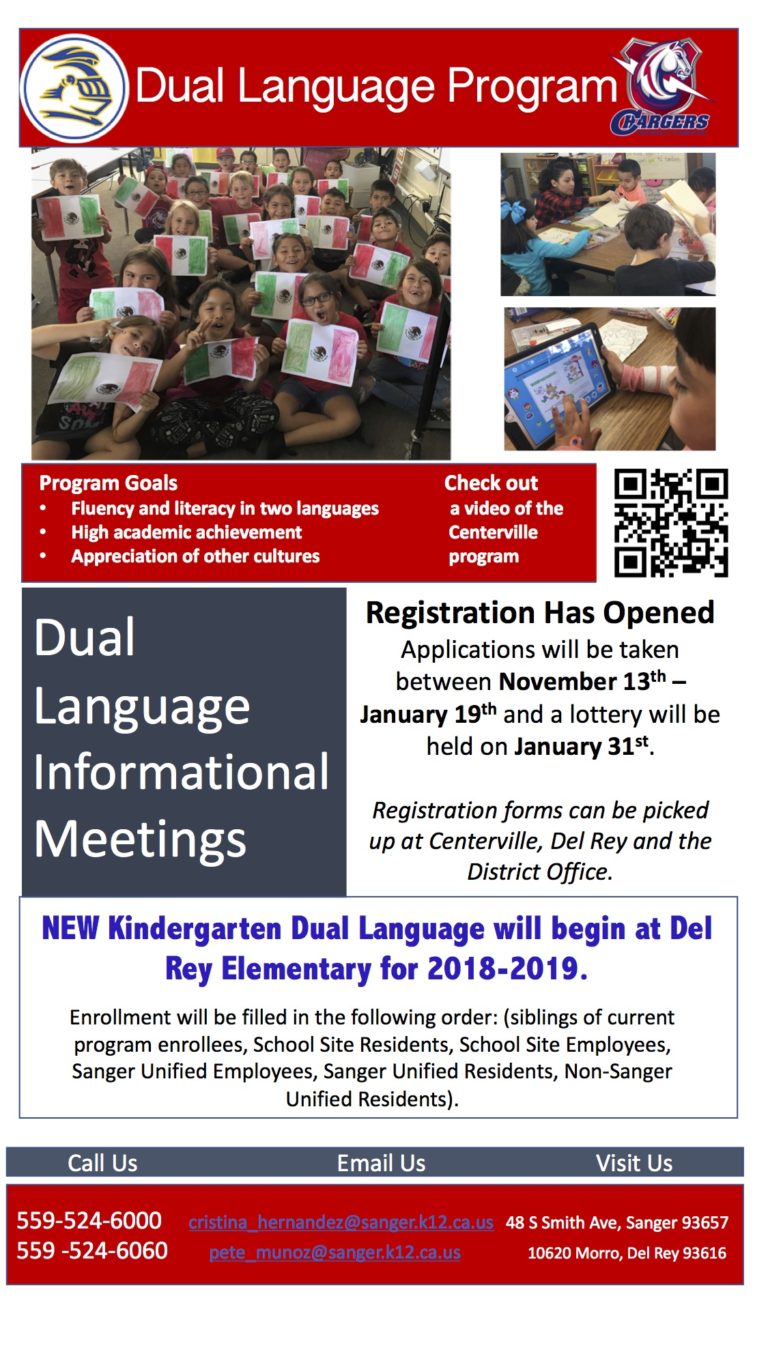 Dual Language Program Registration Deadline January 19, 2018 - The ...