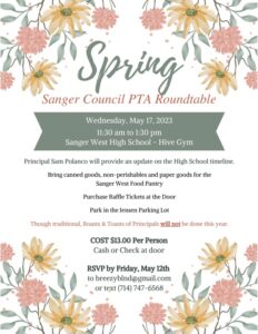 Sanger Council PTA Spring Roundtable - The Sanger Scene